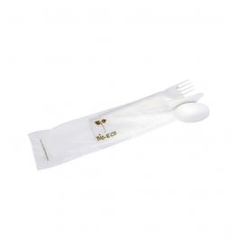 Posate di Plastica Monouso Forchetta+Coltello+Cucchiaio 4 gr Cad. con ...