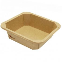 Disposable Container 1200 ml 17.8x17.8 H6 cm Avana Kraft Cardboard ...